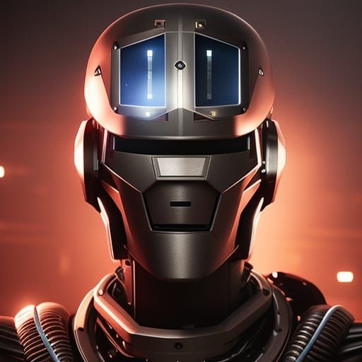 Enforcer Robot - AI Generated Artwork - NightCafe Creator