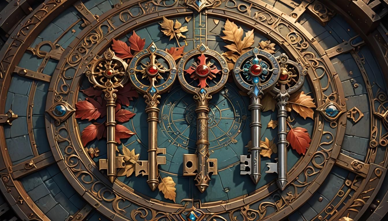 4 keys of the cardinal directions; N, S, E & W - AI Generated Artwork ...