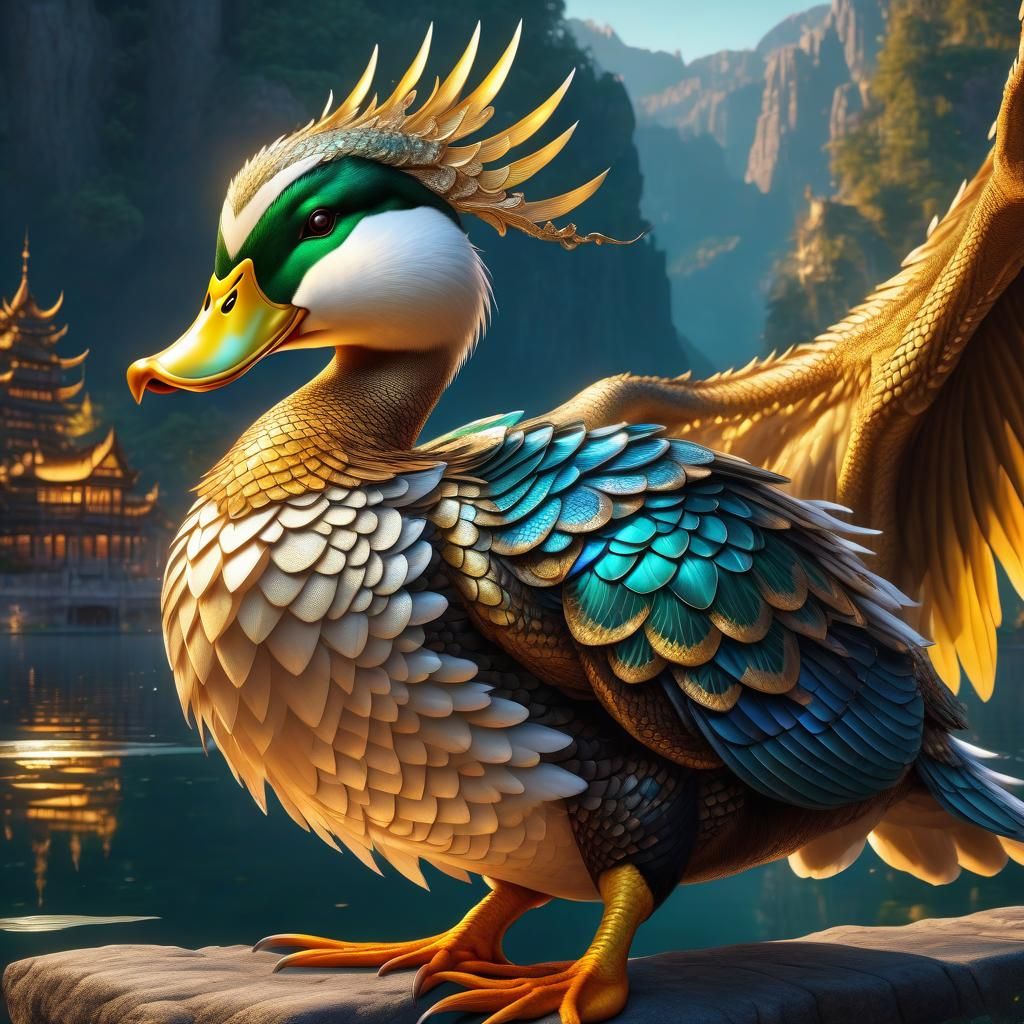 Scaled Duck - AI Generated Artwork - NightCafe Creator