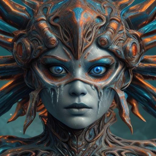 Arctic tundra, otherworldly cute creepy alien man ice sculptures ...