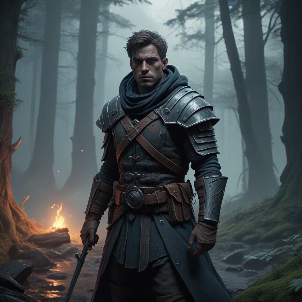 Haunted Rogue Emerges from the Mist - AI Art