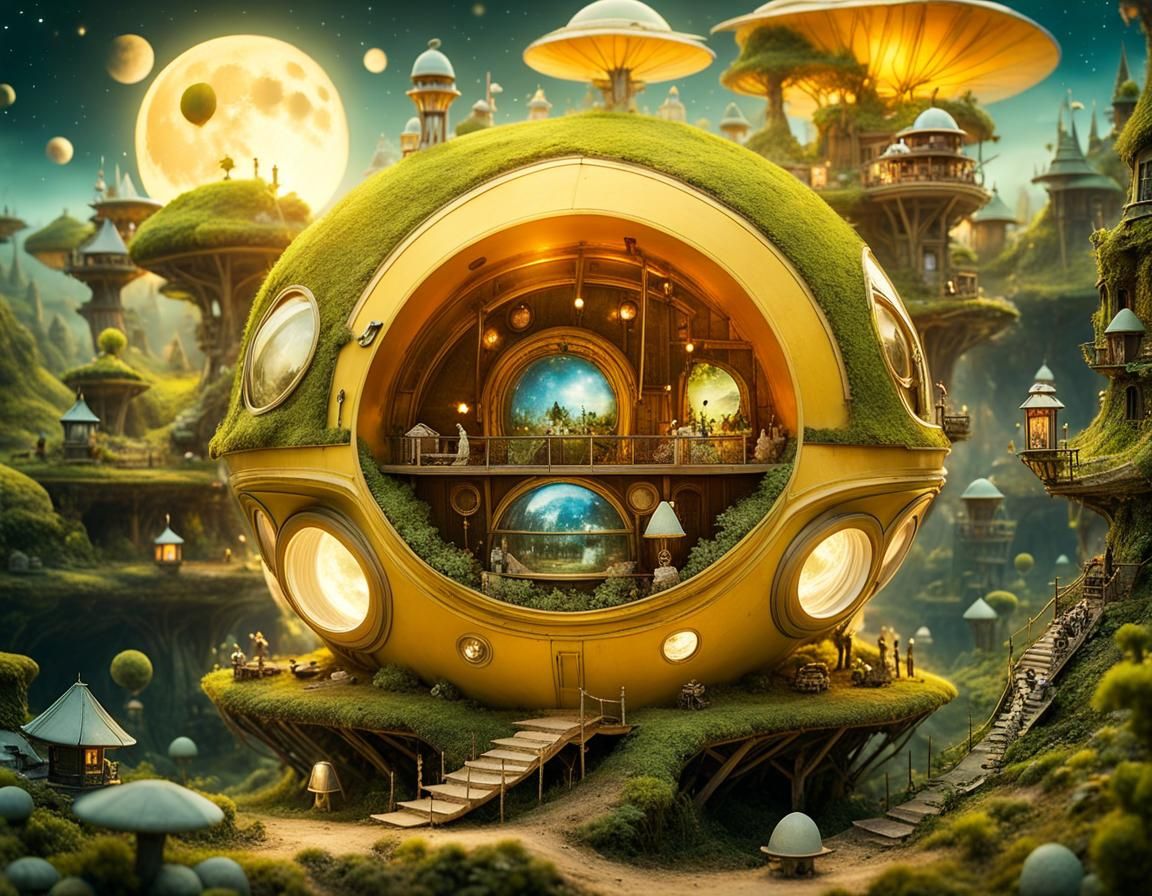 alien fairy village - AI Generated Artwork - NightCafe Creator