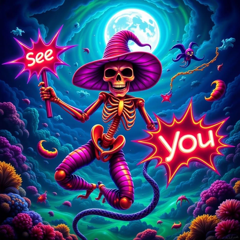 3d Comic day of death SKELETONS, SKULLS, & BONES d... - AI Art