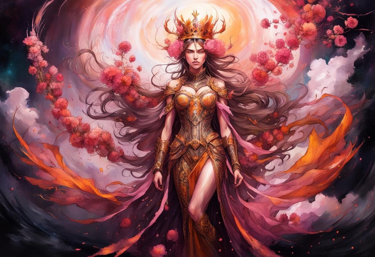 futuristic bosom princess , drawn with high precision, bright eyes, highest quality possible ...