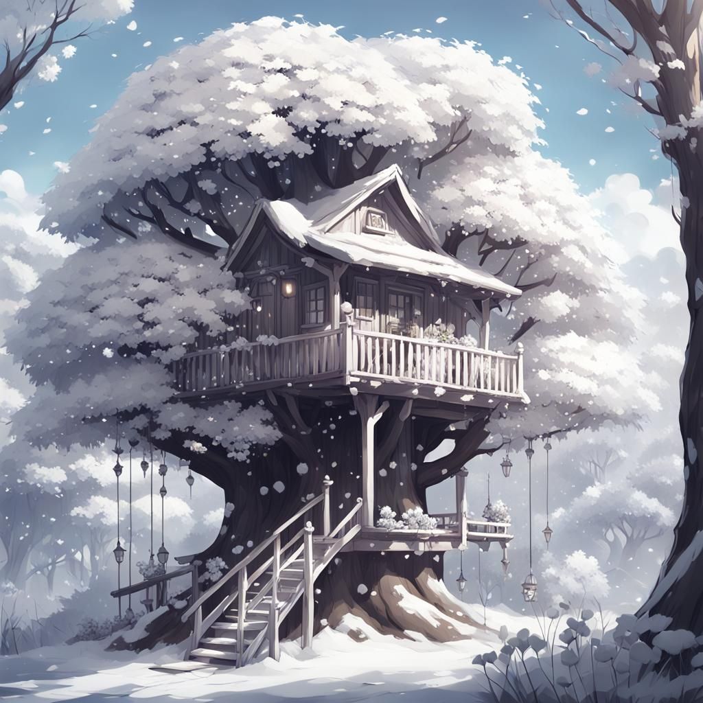Tree House (1) - AI Generated Artwork - NightCafe Creator