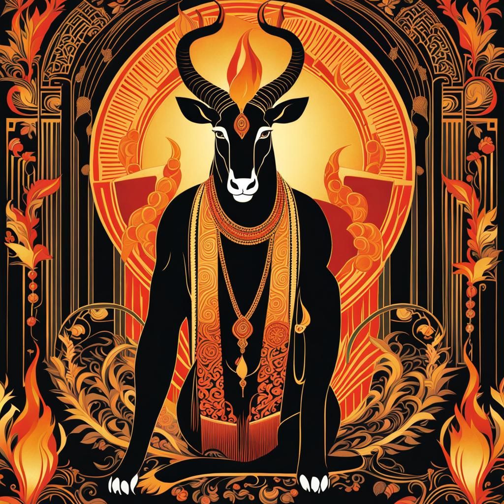 Fiery God - AI Generated Artwork - NightCafe Creator