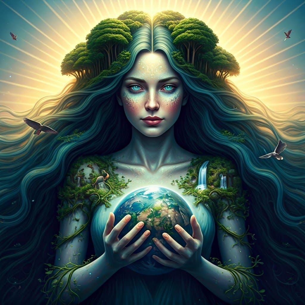 Earth Goddess Embodied: Harmony and Balance in Nat... - AI Art