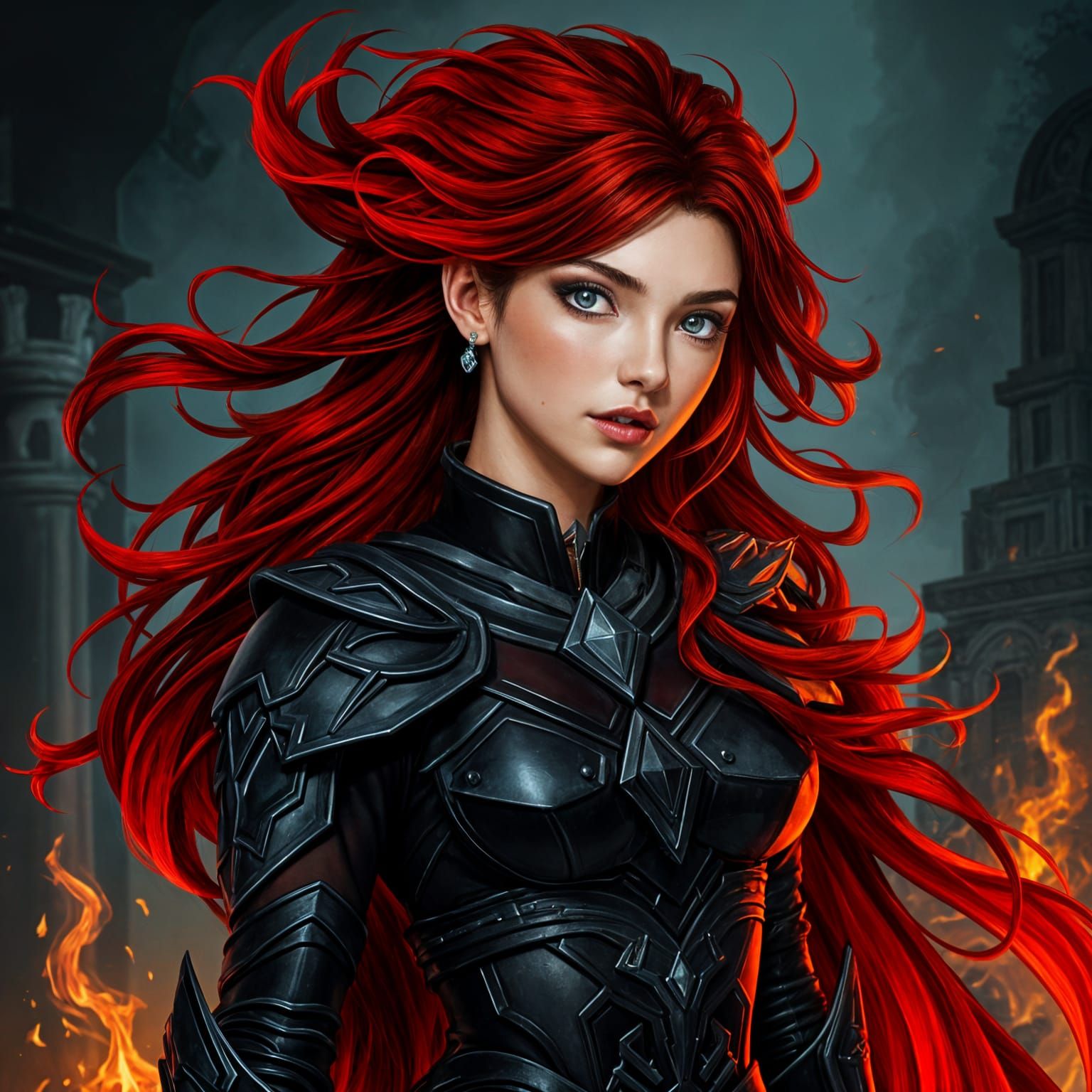 DARK MODE Fire Princess - Majestic Fire Princess in Dark Fa... DARK MODE Fire Princess - Majestic Fire Princess in Dark Fa...