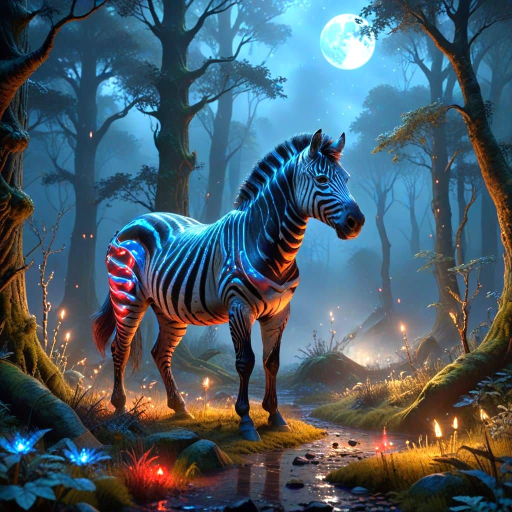 Moonlit Zebra