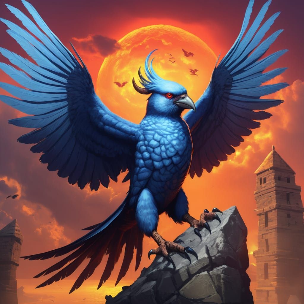 Giant armoured mage bird of Satan - Mystical Armoured Avian ...