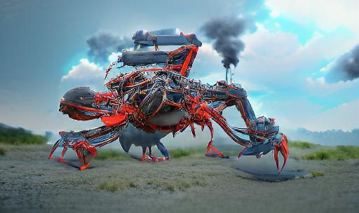 Crab Destroyer Model X299 "Pincher" - AI Generated Artwork - NightCafe ...