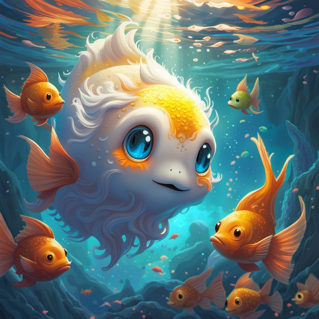Beautiful adorable fish - AI Generated Artwork - NightCafe Creator