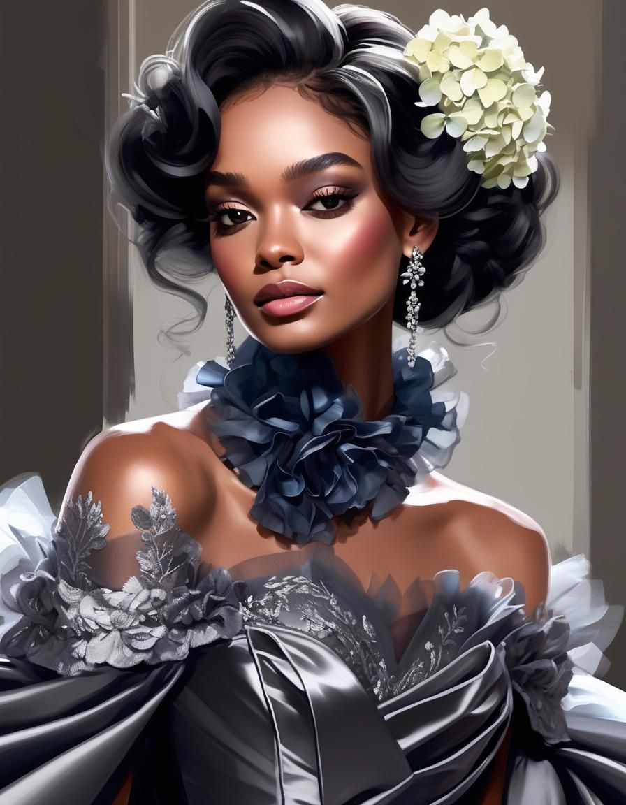 Smooth Gunmetal foil. Metal feligree room. Hyperdetailed Painterly ...