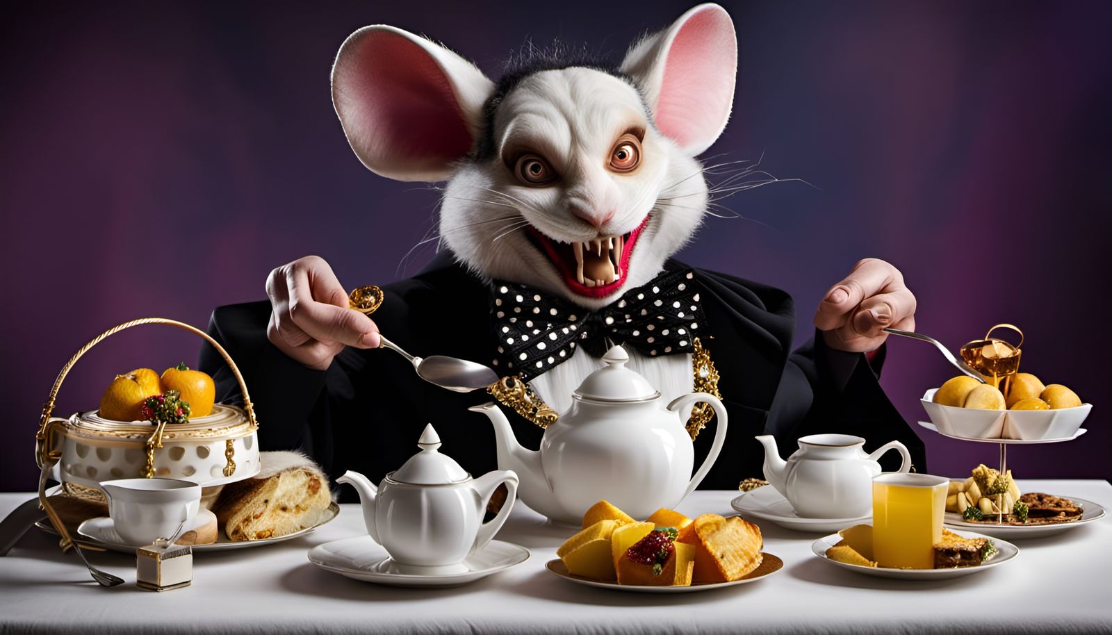 Sinister Tea Party - AI Generated Artwork - NightCafe Creator