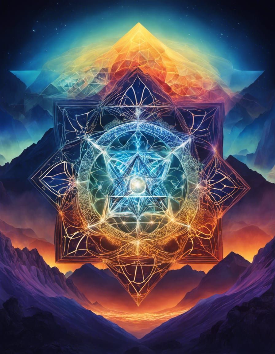 Fraktyle wave function, Quantum Zentangle, 5d shading, Metatron's cube ...