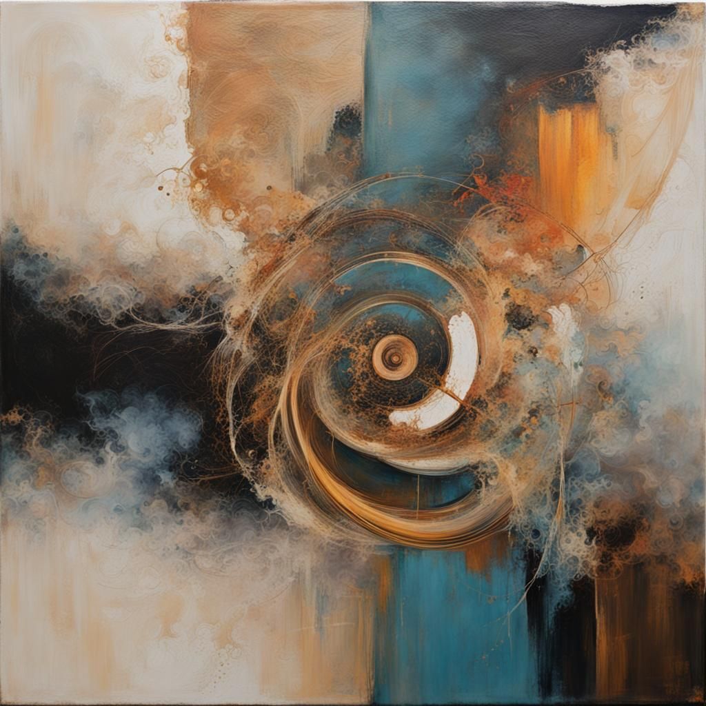 abstract painting that captures the essence of time - AI Generated ...
