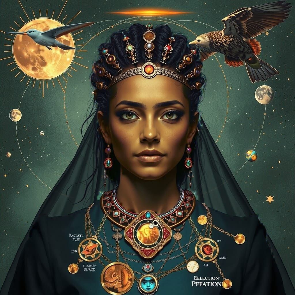 Interconnected Fields: Cosmology, Geology, and Mor... - AI Art