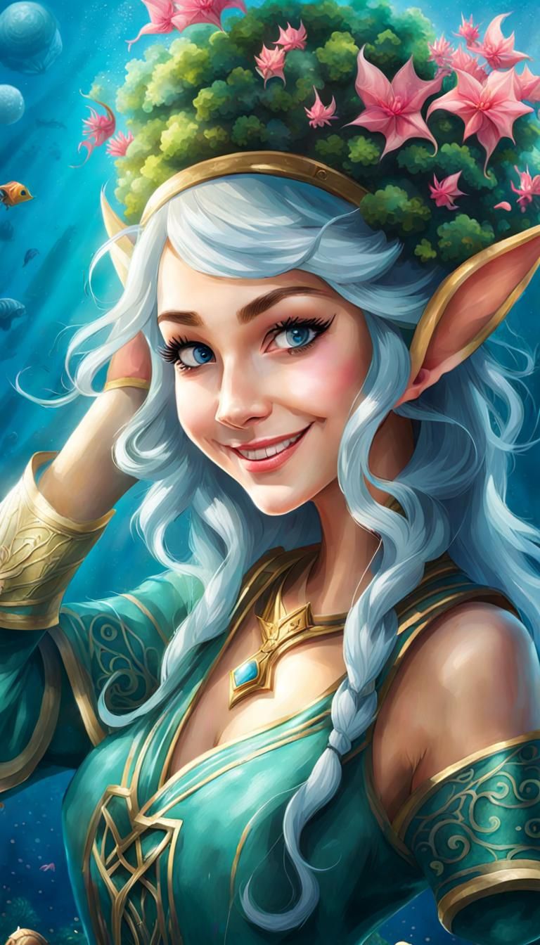 Aquatic Elf - AI Generated Artwork - NightCafe Creator
