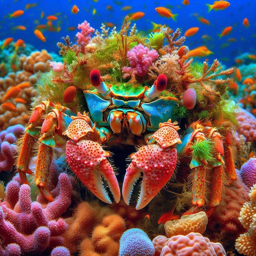 Fabulous Decorator Crab - AI Generated Artwork - NightCafe Creator