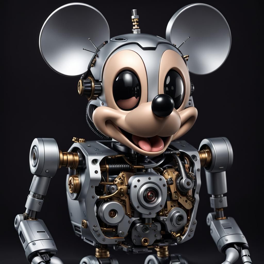 cyborg mickey - AI Generated Artwork - NightCafe Creator