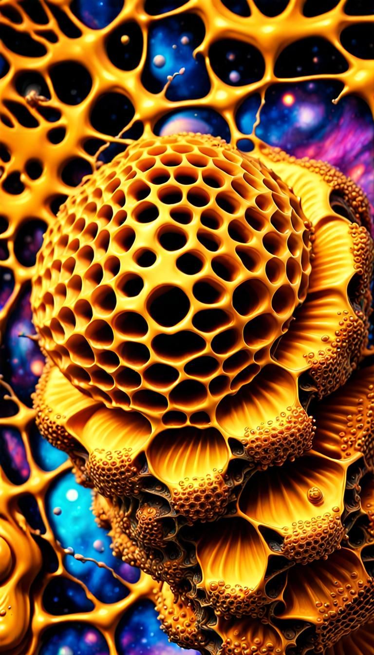 Honeycomb Bloom - AI Generated Artwork - NightCafe Creator