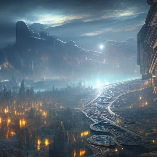 Ecumenopolis VI - AI Generated Artwork - NightCafe Creator