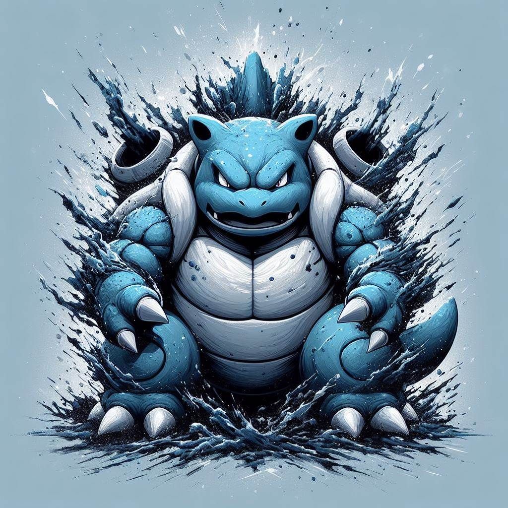 Serious looking Blastoise - AI Generated Artwork - NightCafe Creator