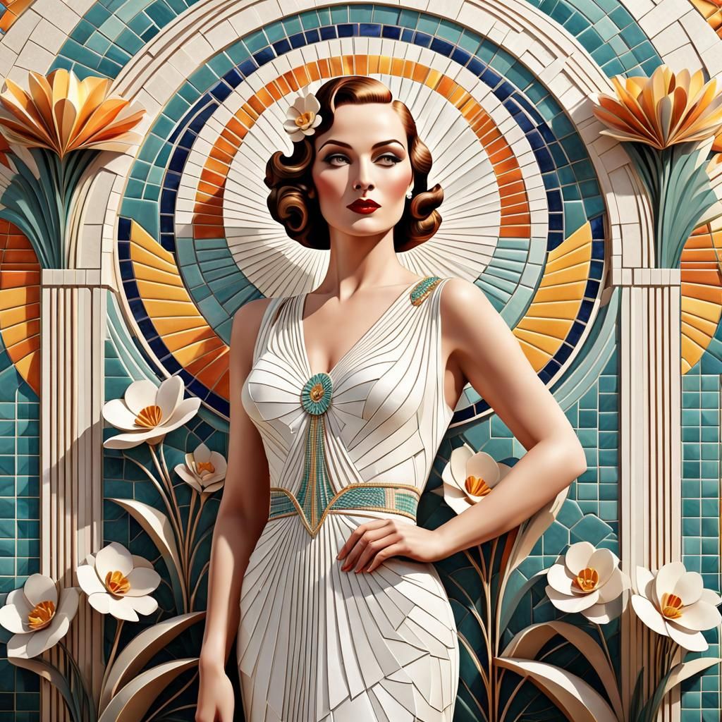 Art Deco Woman - AI Generated Artwork - NightCafe Creator