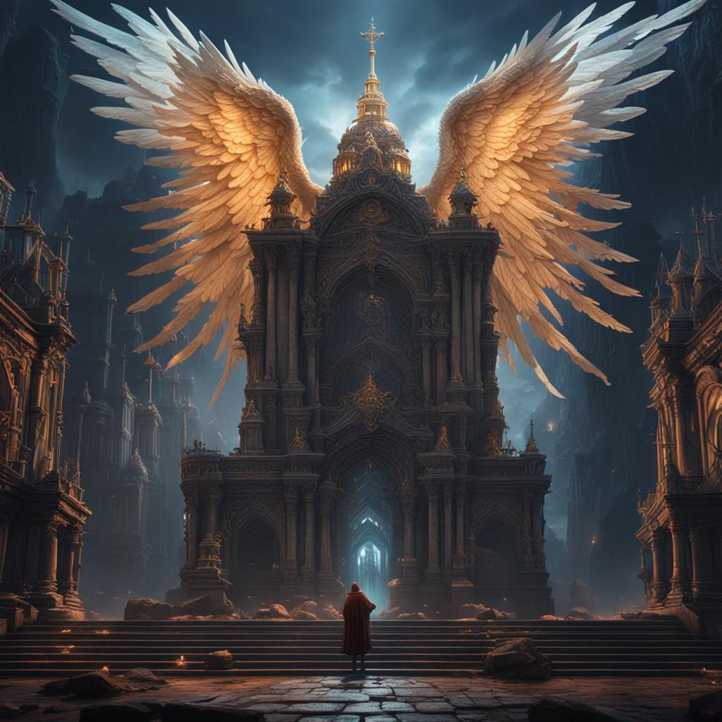 Angel castle - AI Generated Artwork - NightCafe Creator