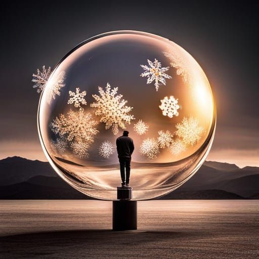 Snowflake orb - AI Generated Artwork - NightCafe Creator