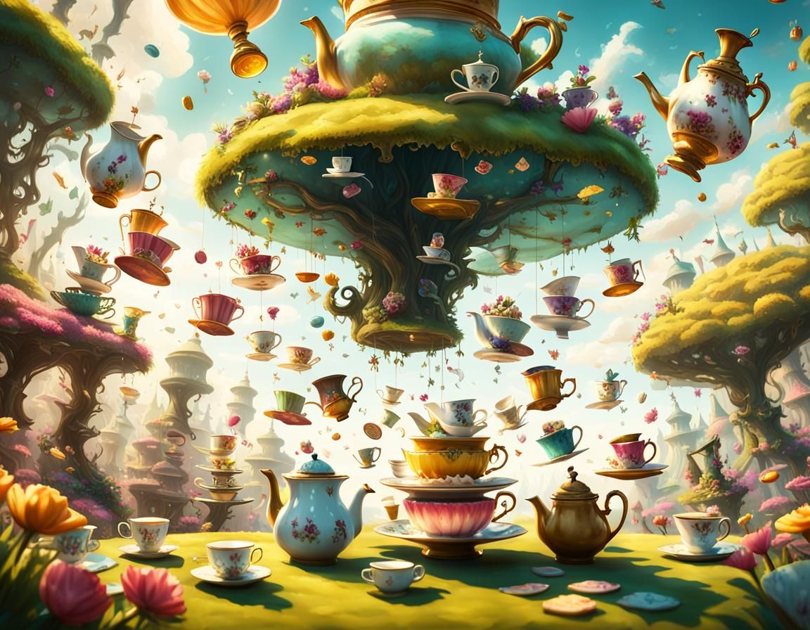 Surreal Tea Party - AI Generated Artwork - NightCafe Creator