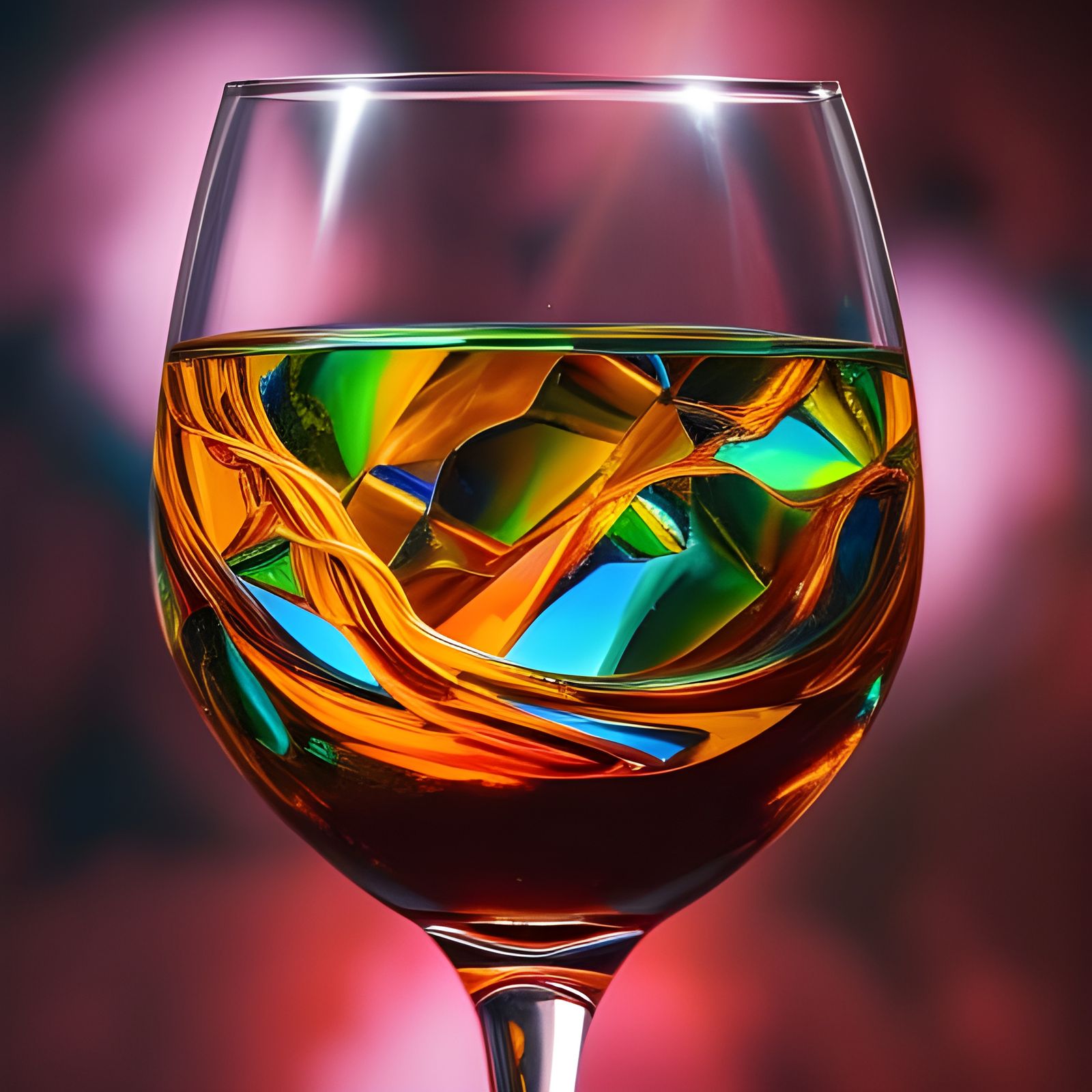 Kaleidoscopic Wine - AI Generated Artwork - NightCafe Creator