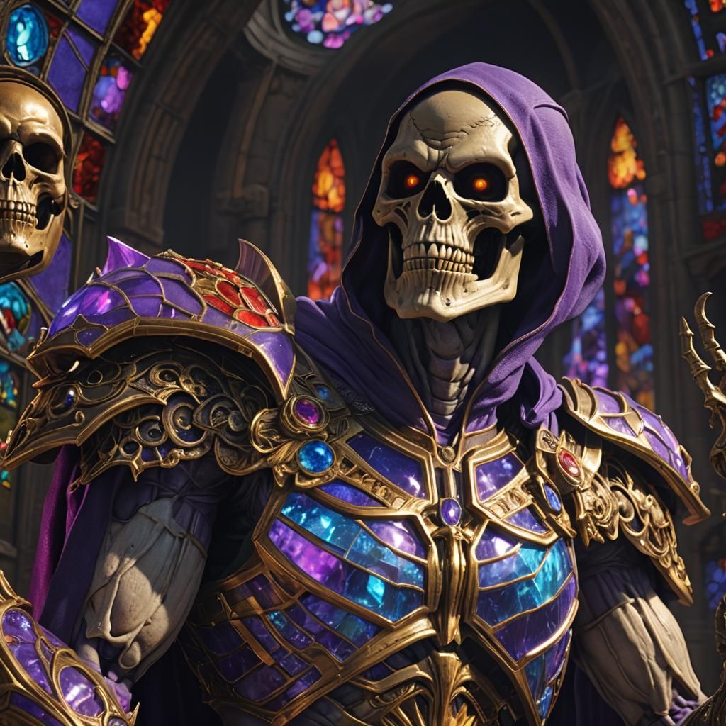 Skeletor, Ornate, Opulent - AI Generated Artwork - NightCafe Creator