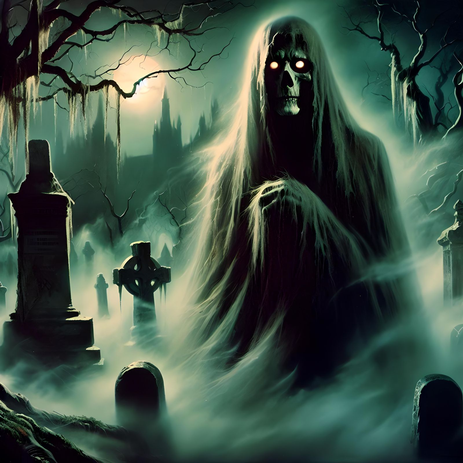 Graveyard Ghoul - AI Generated Artwork - NightCafe Creator