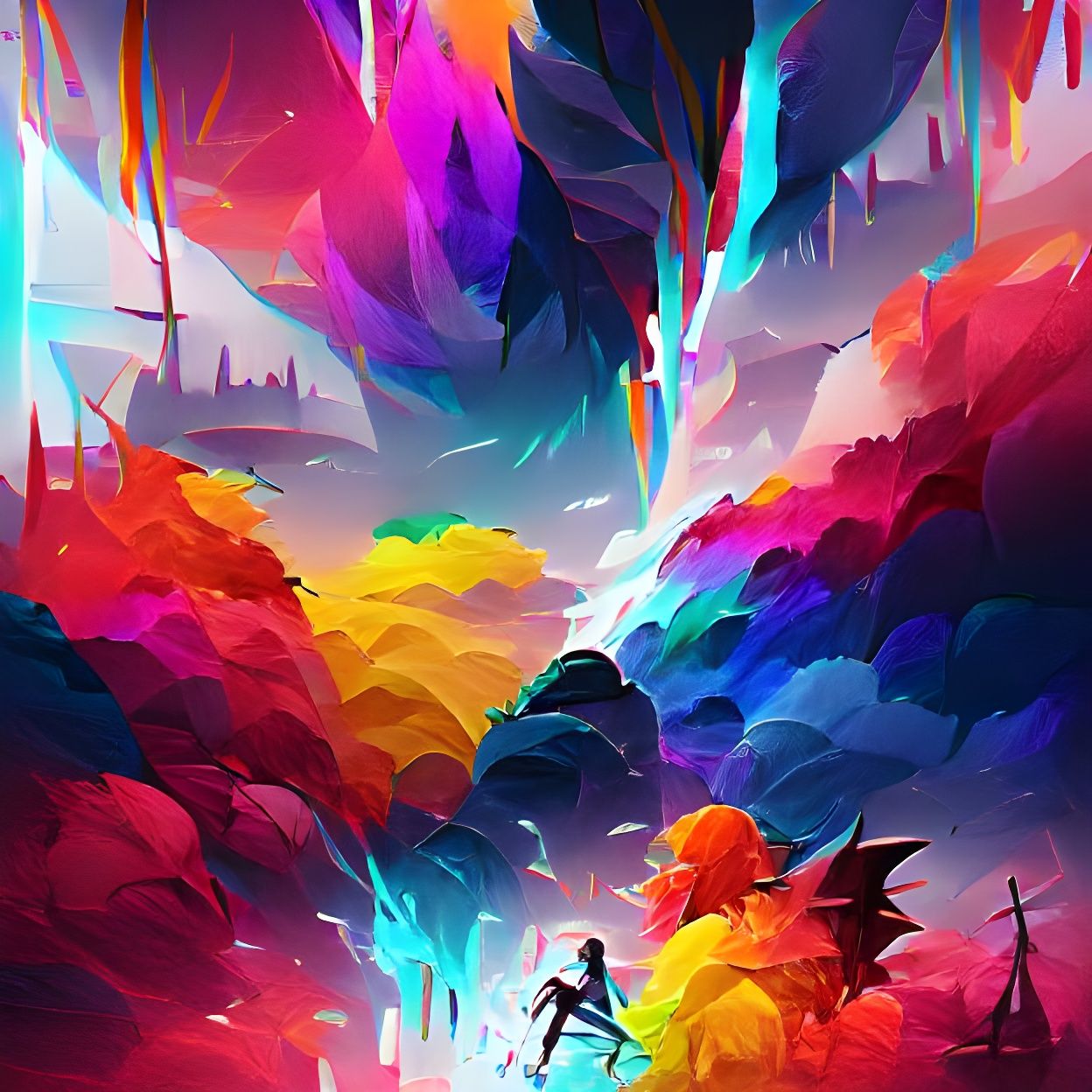 colors parallax art - AI Generated Artwork - NightCafe Creator