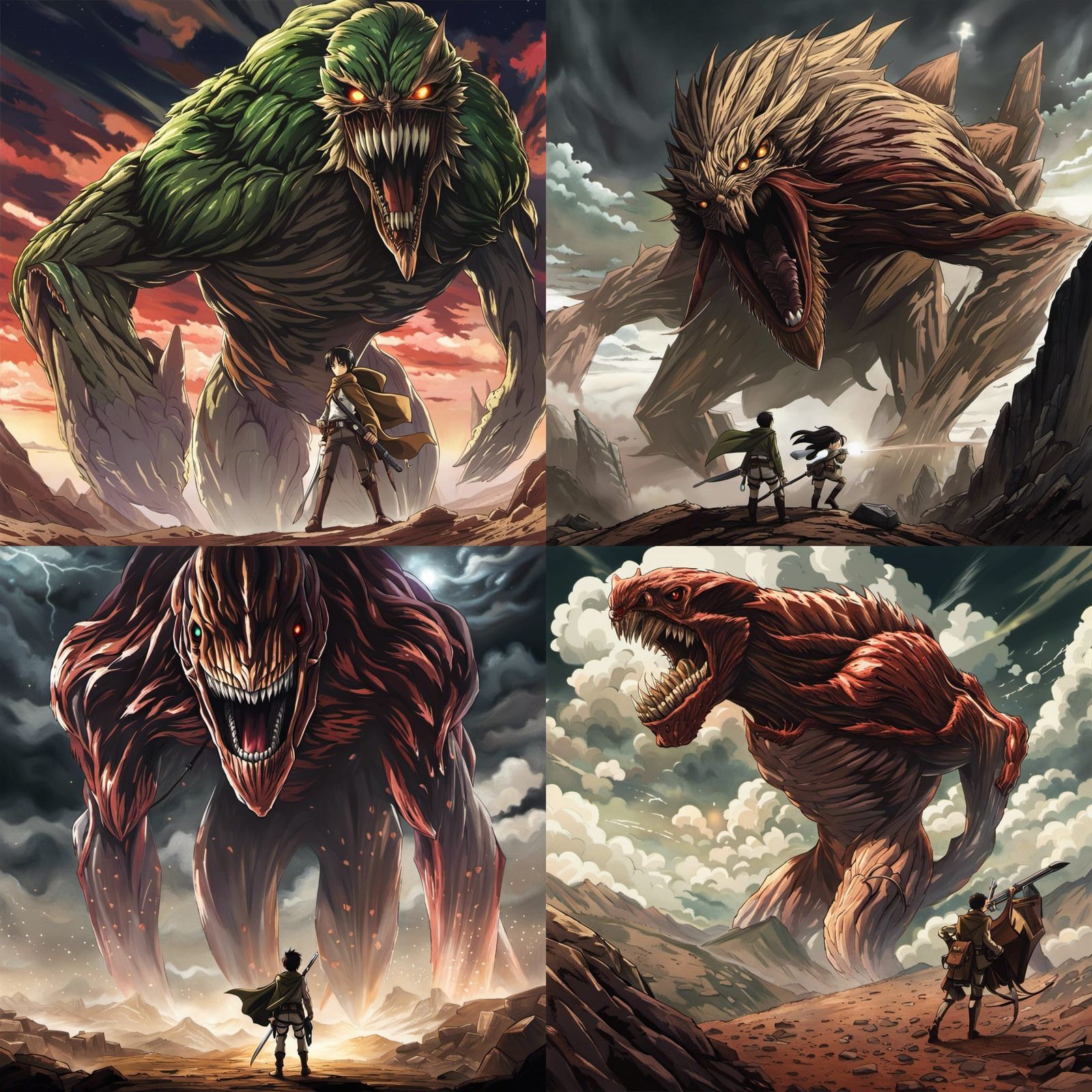 attack on titan style, creature from another world (SDXL Style Study ...