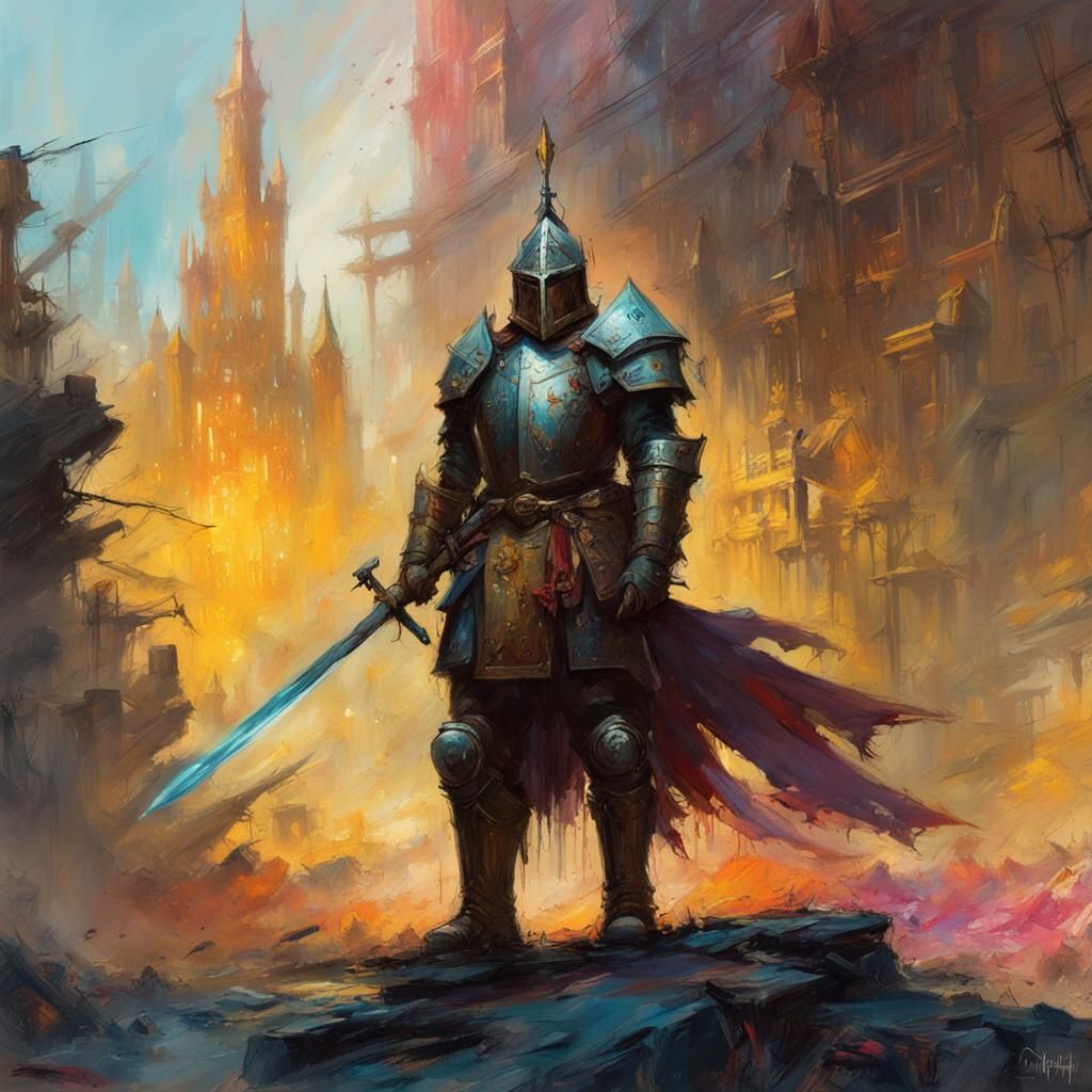 Heroic Paladin - Detailed Paladin Knight in Dramatic Light