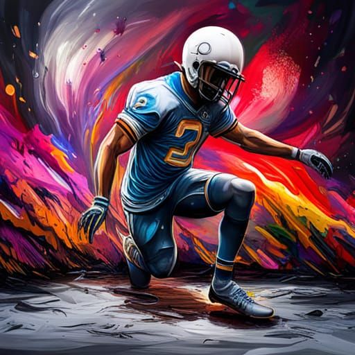 trophy for football player graffiti art, splash art, street art, spray ...