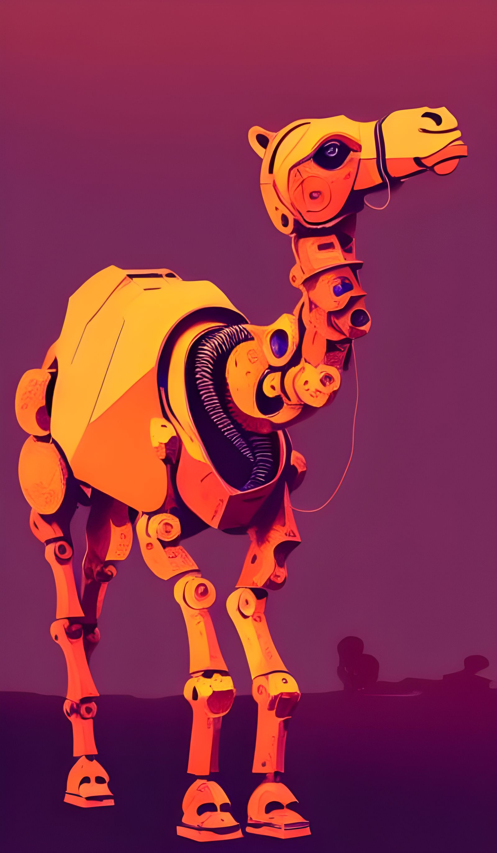 Cyborg Camel 442 - AI Generated Artwork - NightCafe Creator