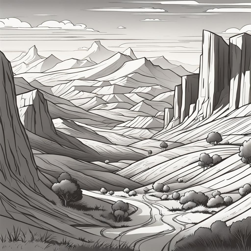 Linescape - AI Generated Artwork - NightCafe Creator