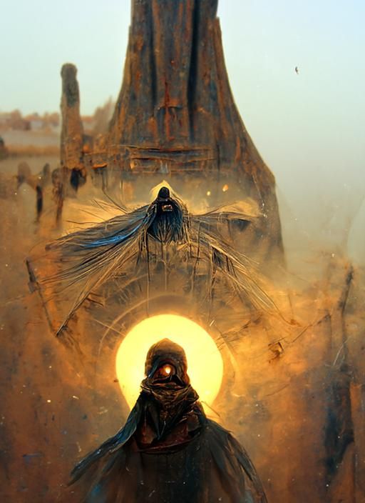 The beautiful intricately detailed close-up Beksinski Jedi wraith ...