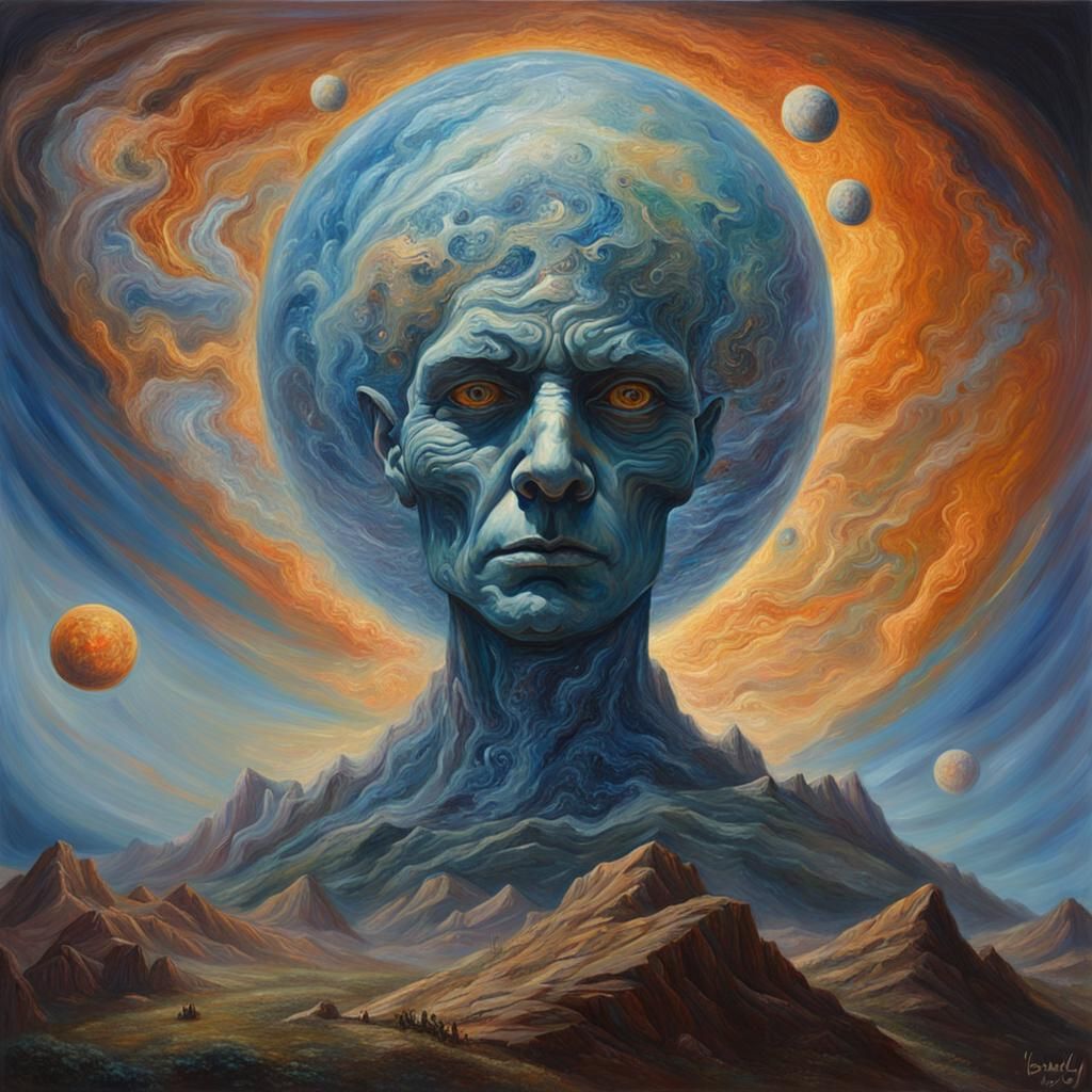 Cosmic humanoid entity made of swirling energies - AI Generated Artwork ...