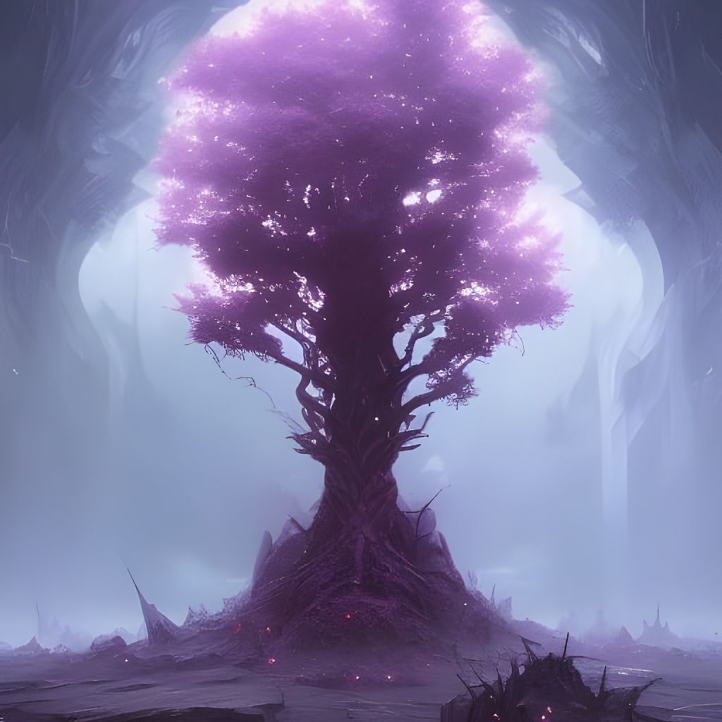 Purple tree - AI Generated Artwork - NightCafe Creator