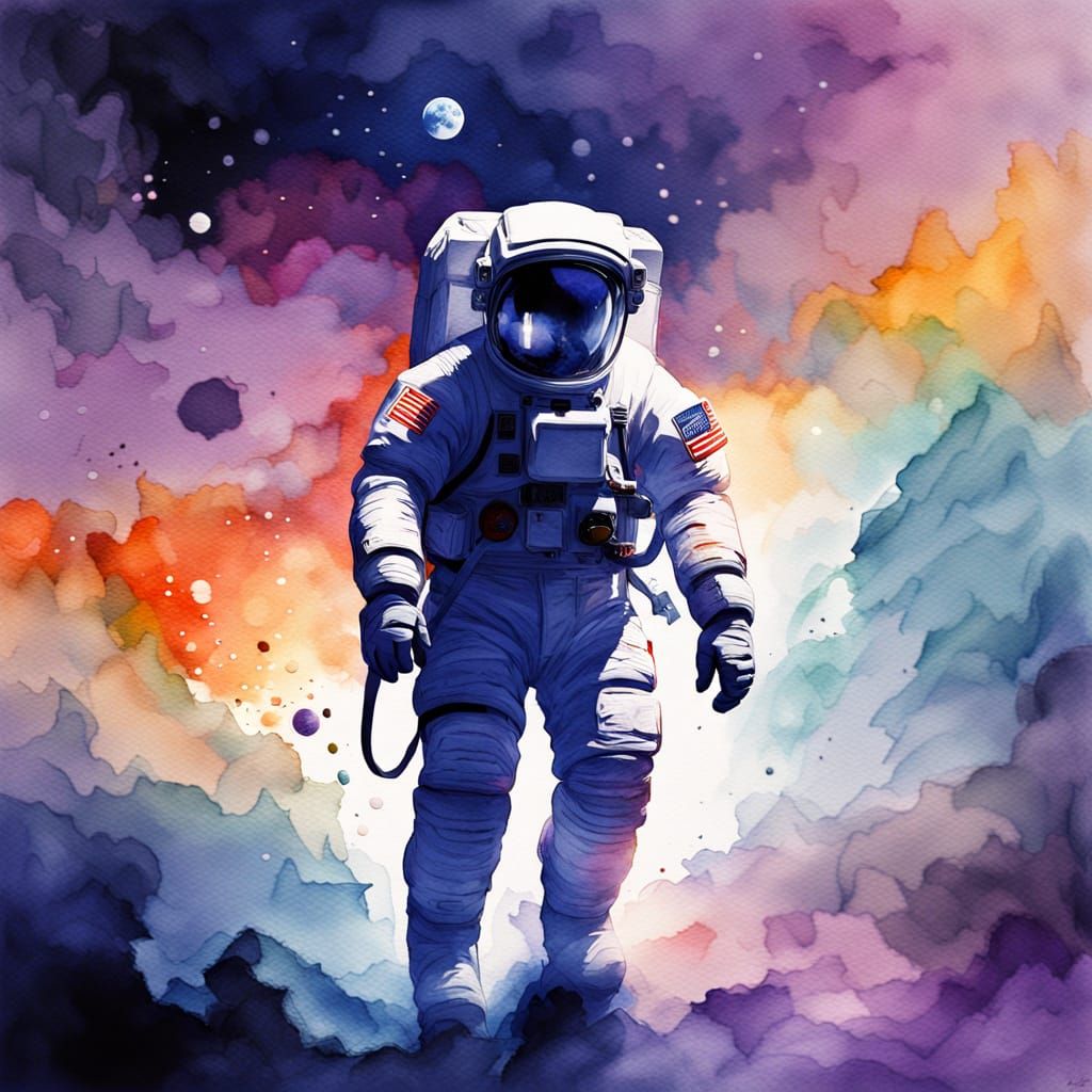 Ground Control To Major Tom, - Ethereal Astronaut in Soft F...