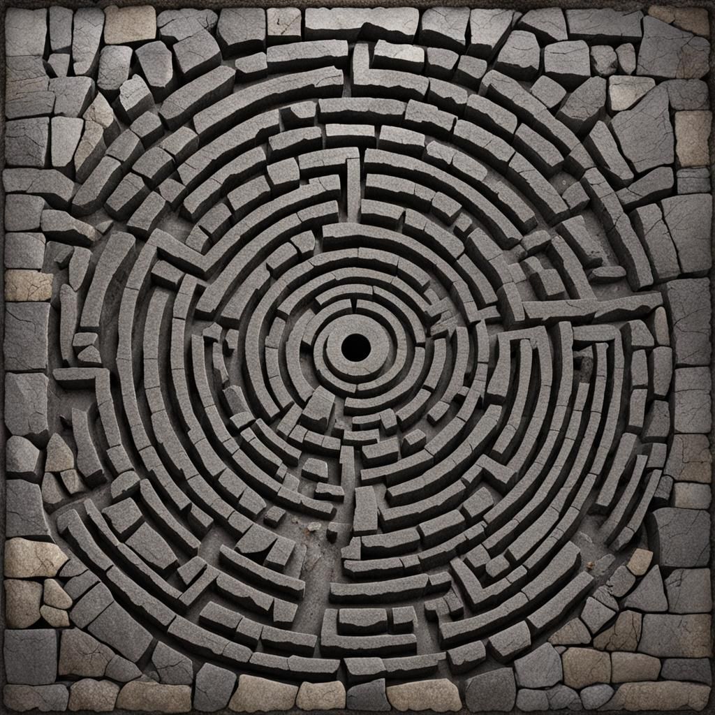 Stone Labyrinth - AI Generated Artwork - NightCafe Creator