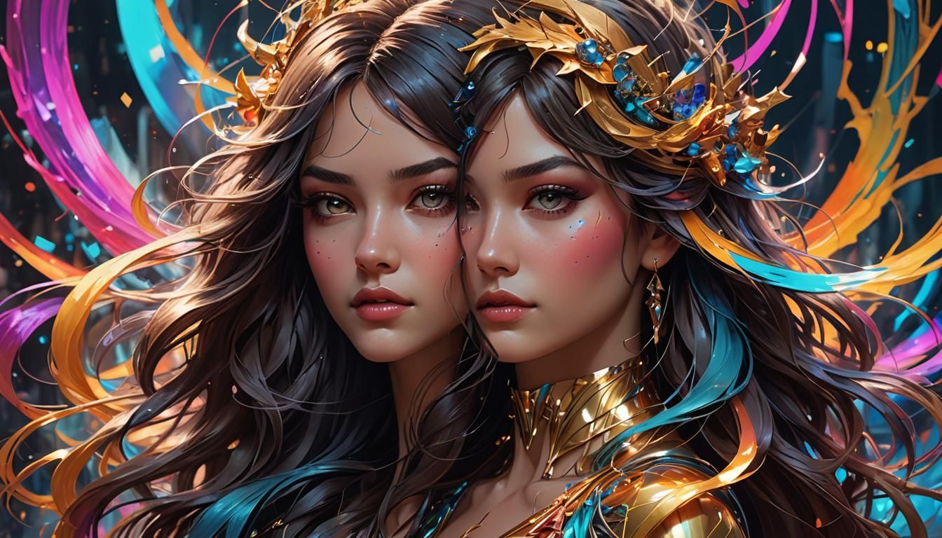 Twins Morphing - AI Generated Artwork - NightCafe Creator