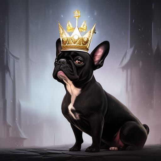 Queen Frenchie - AI Generated Artwork - NightCafe Creator