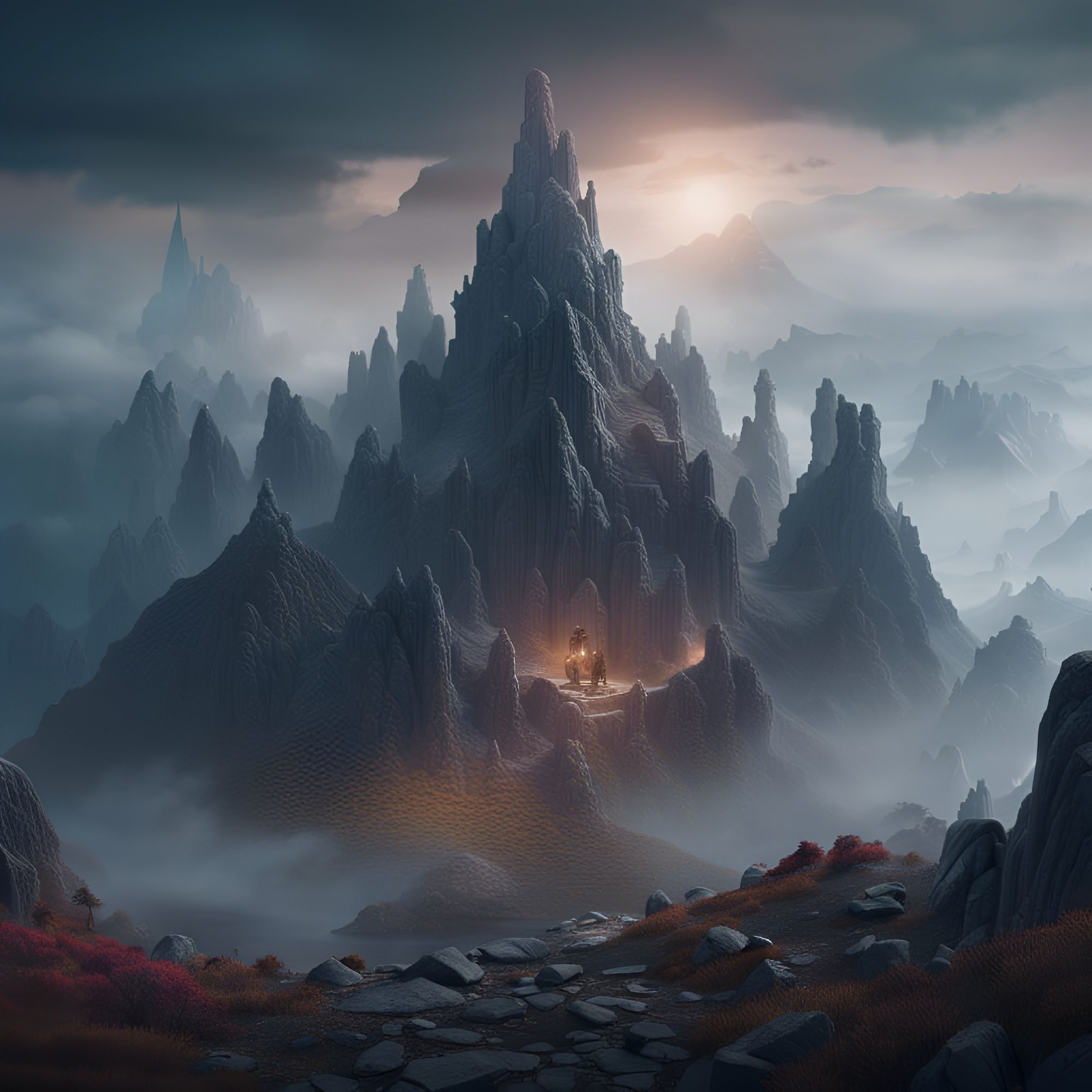 Mountain in the Mist : r/nightcafe