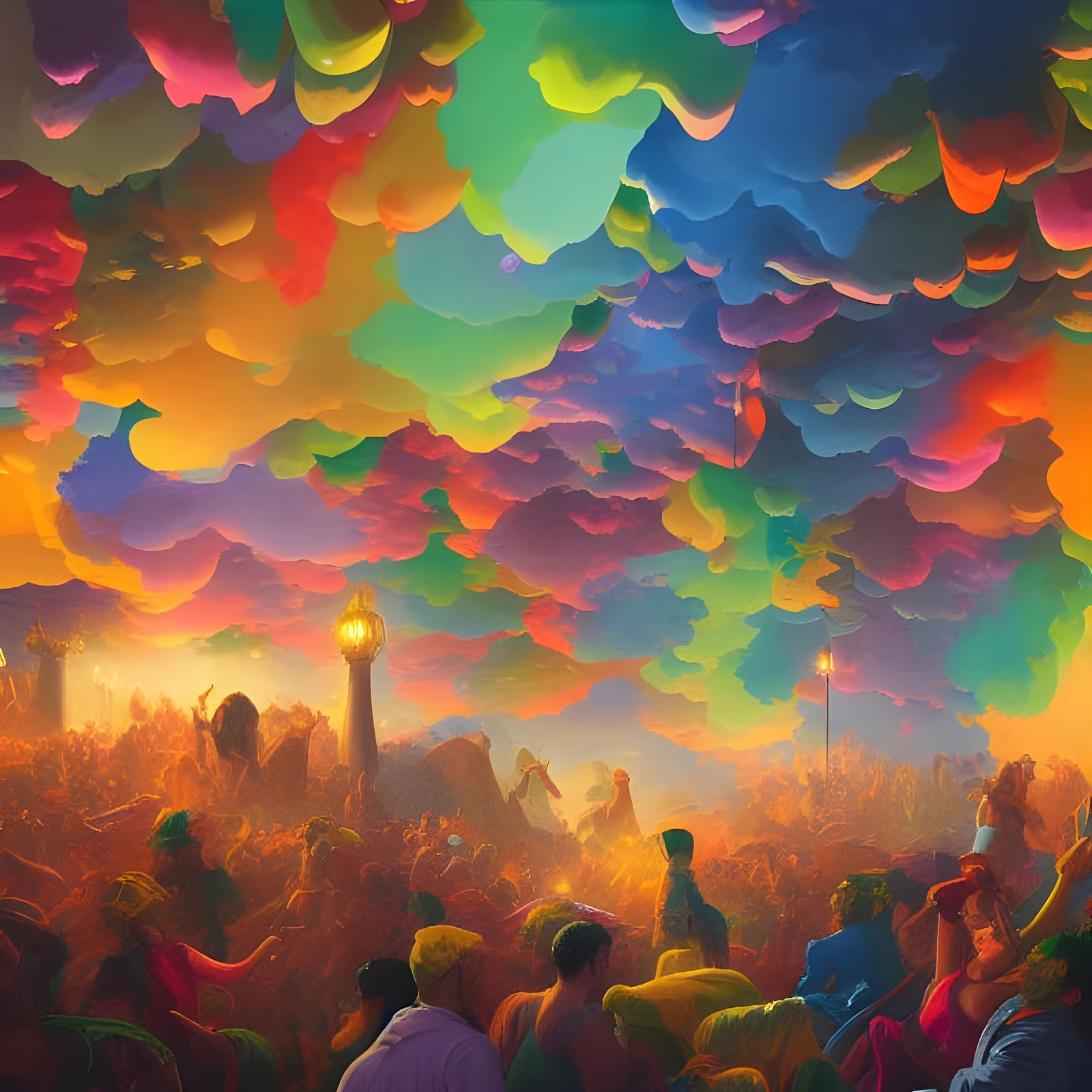 Intense party - AI Generated Artwork - NightCafe Creator