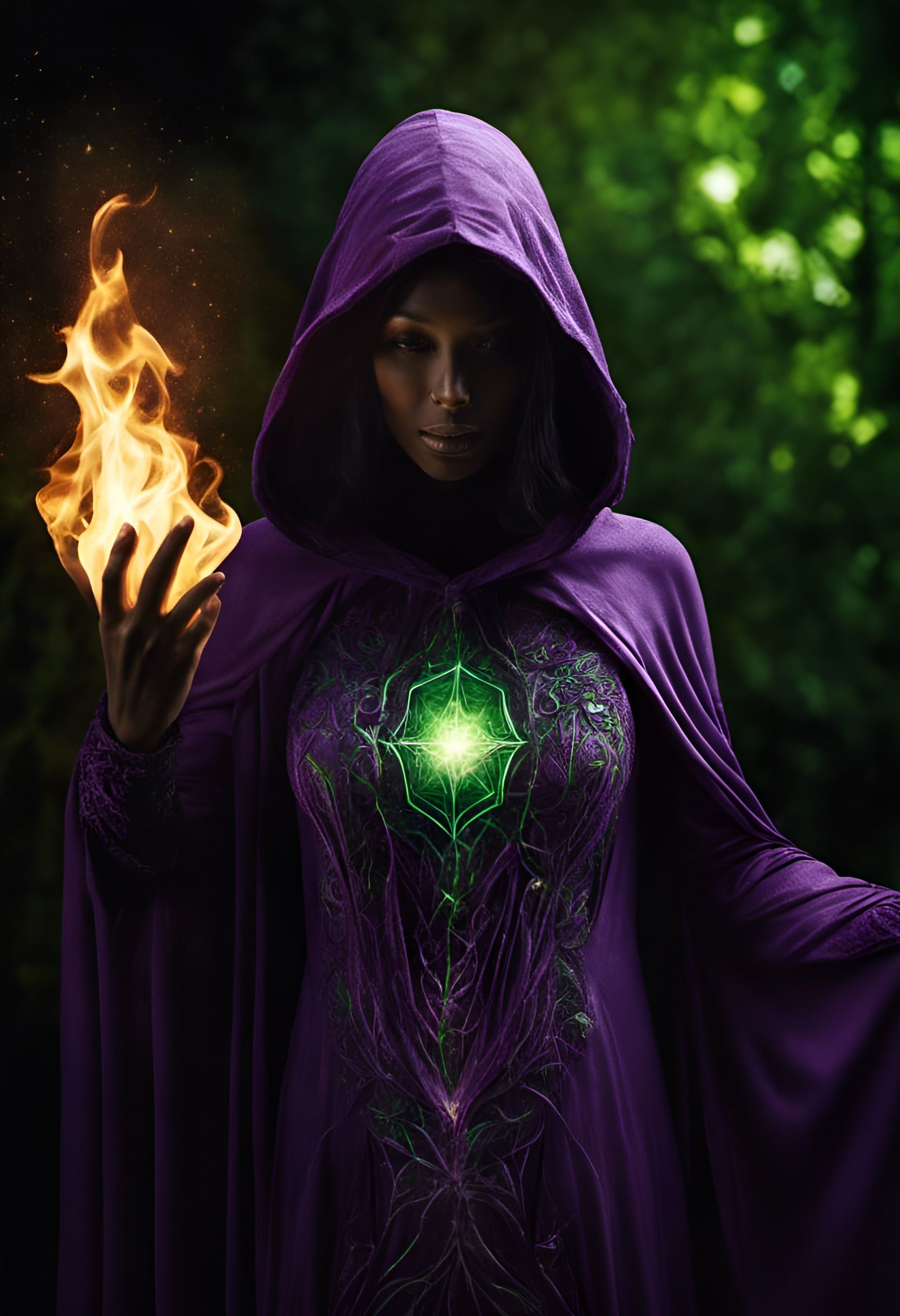 Mortal Kombat NPC: Qali, the Chief Shadow Priestess : r/nightcafe